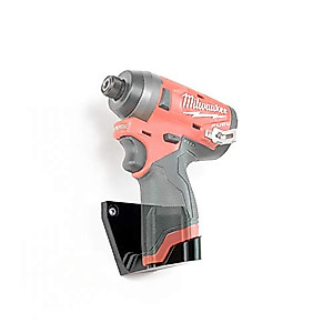 Spartan Mounts Wall Hook for Milwaukee M12 Tools Left - 12 Volt Power Tool Holder, High Strength Low Profile Bracket, Convenient Easy Access Garage Organization