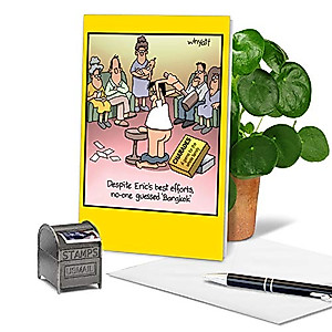 NobleWorks Funny Birthday Greeting Card with 5 x 7 Inch Envelope (1 Card) Bday Bangkok Family CharadeS 8300Z