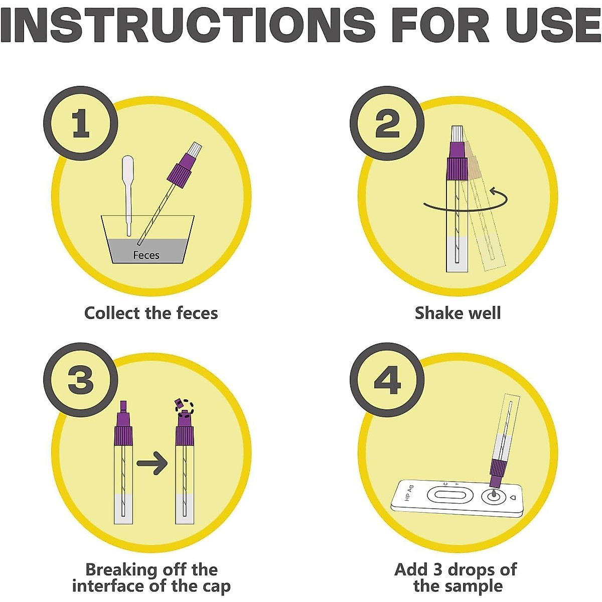 H. Pylori,Helicobacter Pylori Stool 2 Test Kits, Self-Test Detection Kits at Home,Easy to Read and use,Results in 10-15 Minutes.