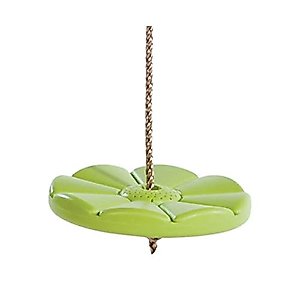 Tree Swing Green Plastic Swing Board Strong Braided Rope Indoor and Outdoor Swing Children's Chair Toy Bearing Weight 200kg Swing Seat for Kid (Color : Green-A)