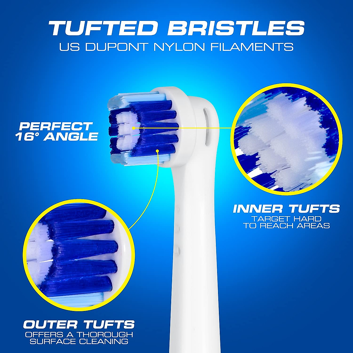 Toothbrush Heads Compatible with Oral-B Electric Toothbrush – Precision Replacement Toothbrush Heads Refills (8)