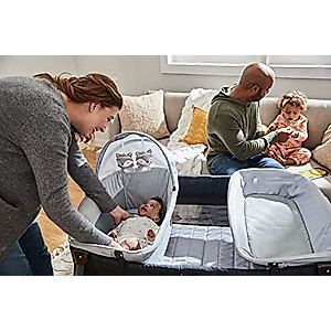 Safety 1st Play-and-Stay Play Yard, Easy fold, Full-Size Play Yard with Removable Full Bassinet, Dunes Edge