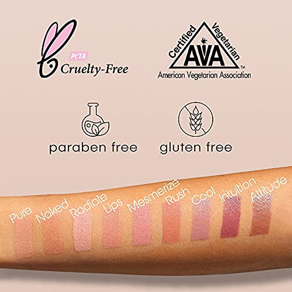 Nude Envie - Lipstick - Creamy & Long-Lasting Finish - Velvety Texture & Easy Application - Luxury Hydration - With Shea Butter, Vitamin E & Jojoba Oil - Vegan, Paraben-Free & Cruelty-Free - Mesmerize