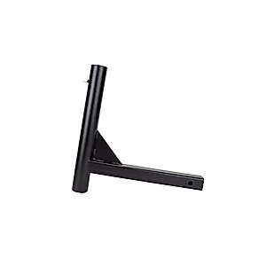 Camco Hitch Mount Flagpole Holder, Fits Standard 2-Inch Hitch Receivers, Durable and Rust Resistant (51611), Black