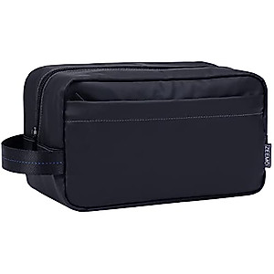 ZEEMO Toiletry Bag for Men, Water-resistant Shaving Bag, Dopp Kit with Multi-pocket for Toiletries, Travel Organizer Case, Black
