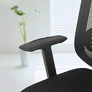Fdit 1 Pair Removable Chair Armrest Covers Elastic Protector Office Armchair Cover (Black)