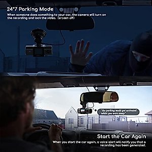 COOAU 2.5K Dual Dash Cam, Built-in GPS Wi-Fi, 1440P Dash Cam Front and Inside with Infrared Night Vision, Dash Camera with Parking Mode, Loop Recording， Support 256GB Max (D20S)