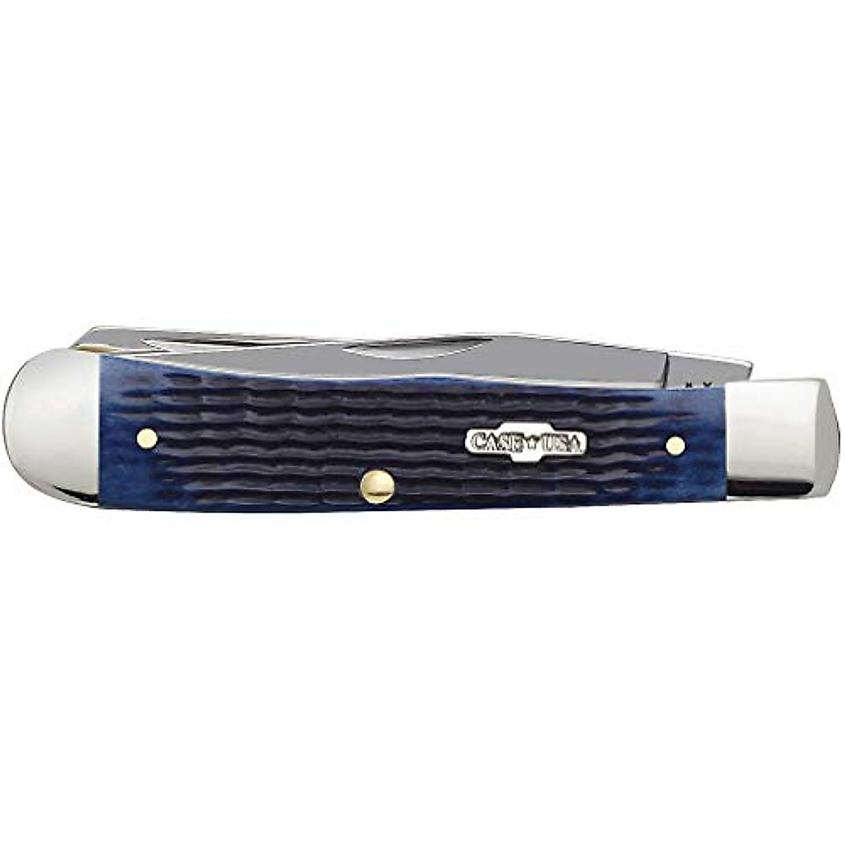 Case WR XX Pocket Knife Navy Blue Bone Trapper Item #2800 - (6254 SS) - Length Closed: 4 1/8 Inches