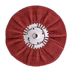Satin Airway for Metal Finishing On High Speed Right Angle Grinder up to 3000 RPM Very Fine Maroon Finishes Like 320-400 Grit by (10" X 3" X 5/8")