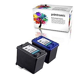 Printronic Remanufactured Ink Cartridge Replacement 2 Pack for HP 21 and HP 22 for PSC 1410 Deskjet F380 F2180 F2280 D1460 F4180 (1 Black, 1 Color)
