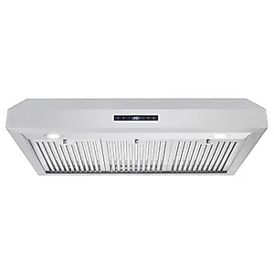 COSMO UMC36 36 in. Ducted Under Cabinet Stainless Steel Range Hood with LED Light, 380 CFM, Permanent Filter, 36 inch