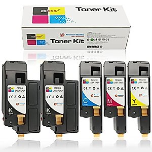 E525w Toner Cartridges Compatible Replacement for Dell E525W Toner Cartridges Dell E525W 525W E525 Printer Toner for 593-BBJX,593-BBJU,593-BBJV,593-BBJW-5 Pack:2X Black,1x Cyan,1 xMagenta,1xYellow