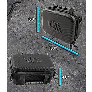 CASEMATIX Travel Carry Case Compatible with Square Terminal Reader, Printer Paper and Accessories with Adjustable Shoulder Strap, Case Only