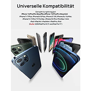 JSAUX Lightning to 3.5mm Headphone Adapter, [Apple MFi Certified] iPhone to Audio Aux Jack Converter Compatible with iPhone 14/14 Pro/13/13 Pro/12 Mini/12 Pro/11/11 Pro/11 Pro Max/SE/X XR XS - Grey