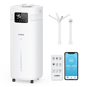 TURBRO Commercial Humidifier, WiFi-Enabled, 5.3Gal/20L Ultrasonic Air Vaporizer for Large Rooms up to 2000 Sq Ft, UV-C LED, Top Refill, with 360°Nozzle for Whole House, Greenhouse, Plant