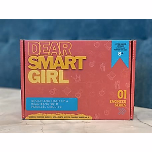 Dear Smart Girl Electrical Engineering STEM Kit for Girls Ages 6-12 / DIY Light Up Headband Kit/Make Your Own STEM Craft Kit