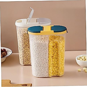 Alipis 3 Pcs Storage Tank Plastic Storage Bins Pet Food Plastic Storage Boxes Storage Boxes with Lids Kitchen Storage Bins Airtight Cereal Container Seal Box Kitchen Storage Boxes Grid Pp