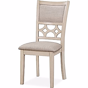 New Classic Furniture Mitchell 5-Piece Dining Set with 1 Table and 4 Chairs, Bisque/Brown