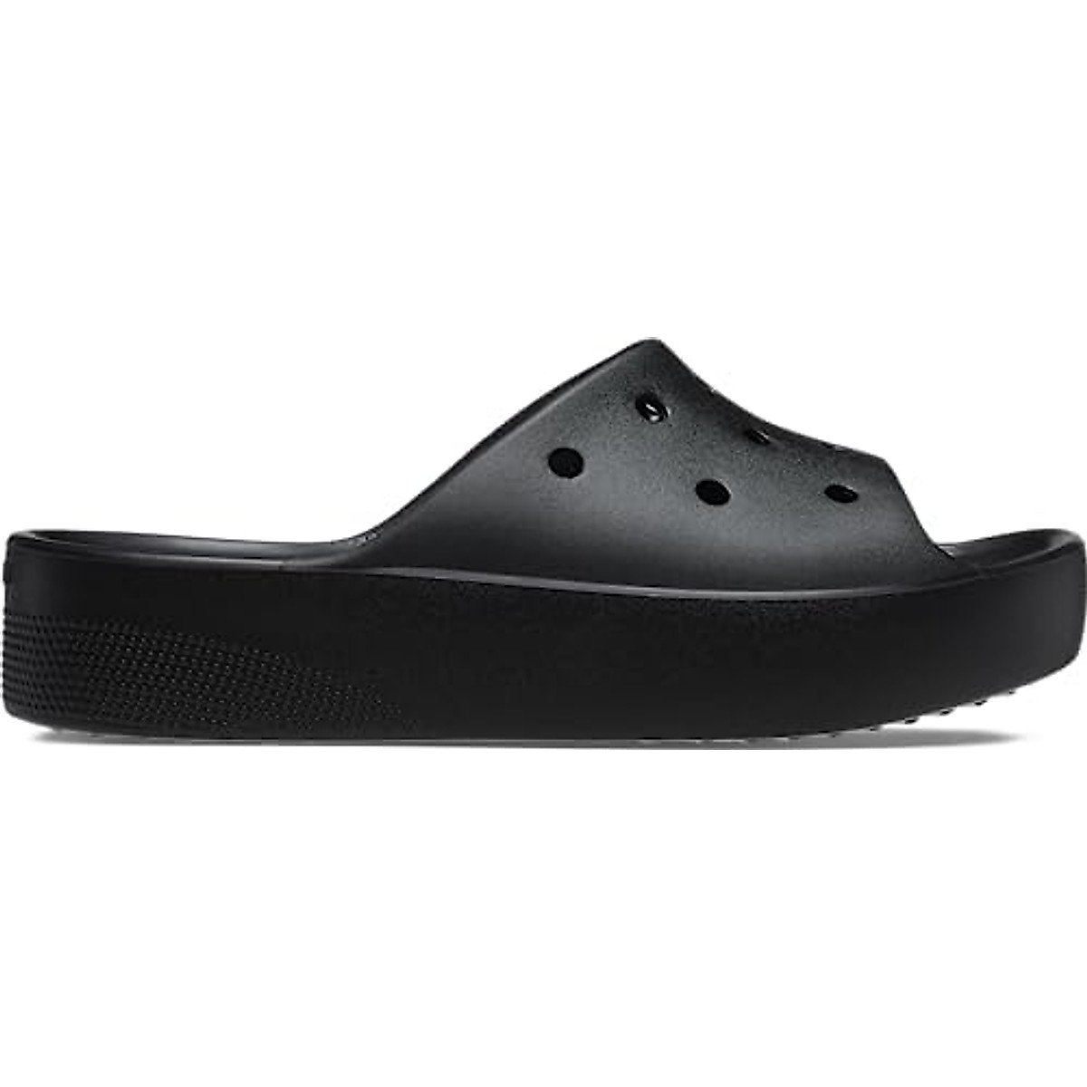 Crocs Women's Classic Slide | Platform Sandals, Black, 6
