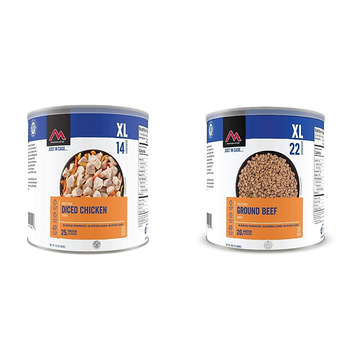 Mountain House Cooked Diced Chicken | Freeze Dried Survival & Emergency Food | #10 Can Bundle