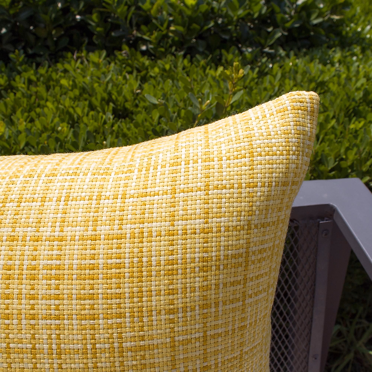 WUWUSU 18x18 Inches Outdoor Pillow Inserts Set of 2, Waterproof Decorative Throw Pillows Insert, Square Pillow Form for Patio, Furniture, Bed, Living Room, Garden YELLOW