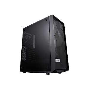 Fractal Design Meshify C - Compact Computer Case - High Performance Airflow/Cooling - 2X Fans Included - PSU Shroud - Modular Interior - Water-Cooling Ready - USB3.0 - Tempered Glass - Blackout