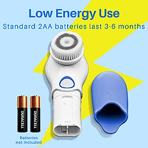 LAVO Facial Cleansing Brush - Electric Spin Scrubber and Exfoliator for Face - Scrub Skin - Exfoliating Cleanser