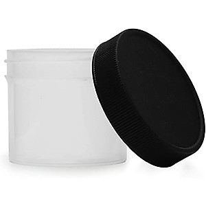 Salad Dressing Condiment Containers (6-Pack); 2-Ounce To-Go Plastic Mini Food Storage Jars for Lunch Boxes; Carry Up to 4 Tablespoons