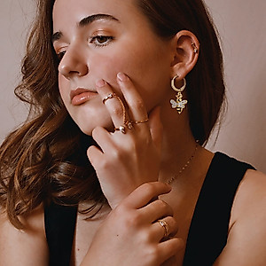 4 Pairs Bee Earrings Bee Stud Bee Drop Earrings Honeycomb Earrings Bee Rhinestone Earrings Gift for Women