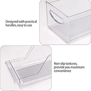 Dependable Beverage Can Organizer, Soda Can Holder, Refrigerator and Freezer Storage Organizer Bin for Kitchen Pantry Container, Dispenser Rack Clear