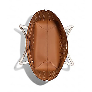 COACH Womens Mollie Tote 25 (Chalk Light Saddle)