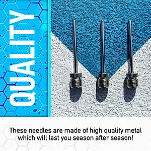 Franklin Sports 3 Pack of Inflation Needles silver