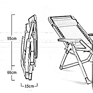 XZGDEN Lightweight Deck Chair Recliners,Locking Patio Outdoor Lounger Chair Oversize XL Padded Adjustable Recliner with Headrest Support 440lbs (Color : Black)