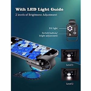 Phone Microscope with CPL Lens/LED Light, Nano Zoom 200X Pocket Microscope Camera Attachment with Universal Clip for Most iPhone/Andriod Phone - The Best Gift to Enjoy Microworld for Kids and Adults