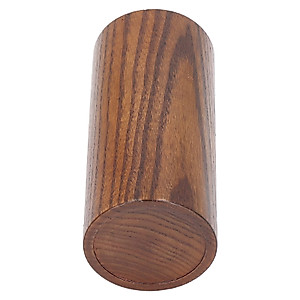 Wooden Kitchen Utensil Holder, 7.8x3.5inch Round Wooden Chopstick Storage Barrel for Spoons Spatula Spurtles Straws Cooking Tools