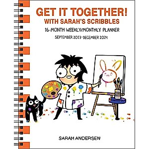 Sarah's Scribbles 16-Month 2023-2024 Weekly/Monthly Planner Calendar: Get It Together!