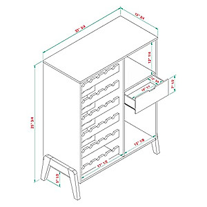 Solid Wood Wine Cabinet, bar Rack - Home Wood Furniture