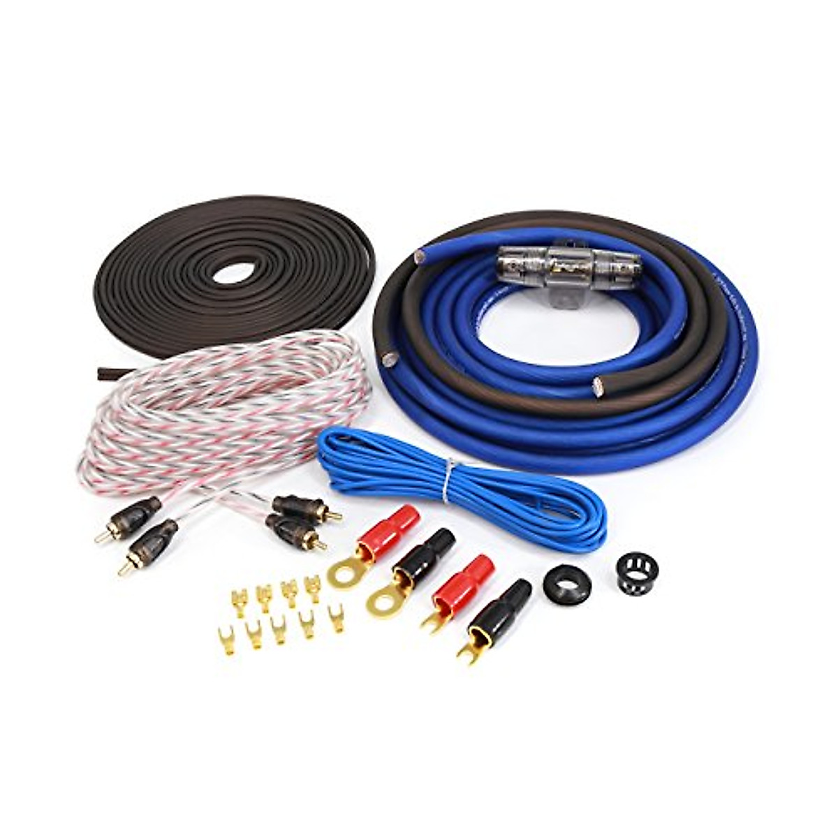 KnuKonceptz KCA Complete Oversized 4 Gauge 2 Channel Subwoofer Amp Installation Wiring Kit