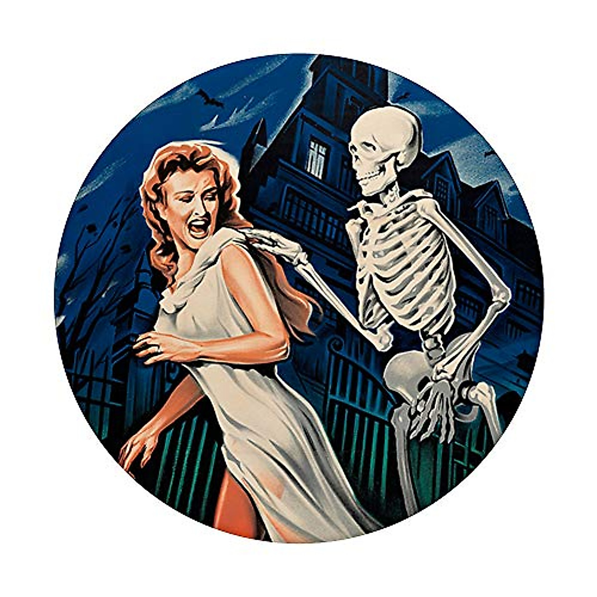 Skeleton Skull Horror Movie Sexy Pinup Girl Haunted House PopSockets Swappable PopGrip