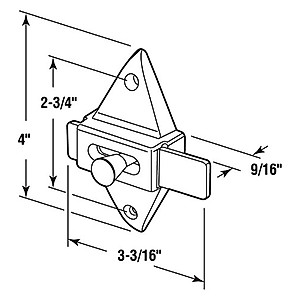 Sentry Supply 650-1010 Restroom Door Privacy Cover, Black, 2-1/8” x 58”, (2-Pack) & Prime-Line PH 17039 Slide Latch (1pk) – Restroom Stall Latch – Diecast Construction – 2-3/4” Hole Centers