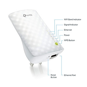TP-Link AC750 WiFi Range Extender - Dual Band Cloud App Control Up to 750Mbps, One Button Setup Repeater, Internet Booster, Access Point Smart Home & Alexa Devices (RE220) (Renewed)