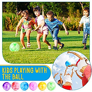 Jerify 36 Pcs Marbleized Bouncy Balls 6 Inch Inflatable Bouncy Balls Cloud Inflatable Ball Colorful Sensory Ball PVC Beach Play Ball Bulk for Kids Party Supplies Beach Playground School Water Fun