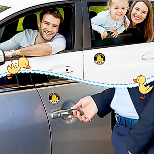 Duck Rated Car Emblem 4 x 4 Metal Automotive Badge 3D Metal Car Badges Emblems Round Emblem Decals Car Badge Decals Stickers Compatible with Vehicles Trucks SUV RV Decorations (Yellow)