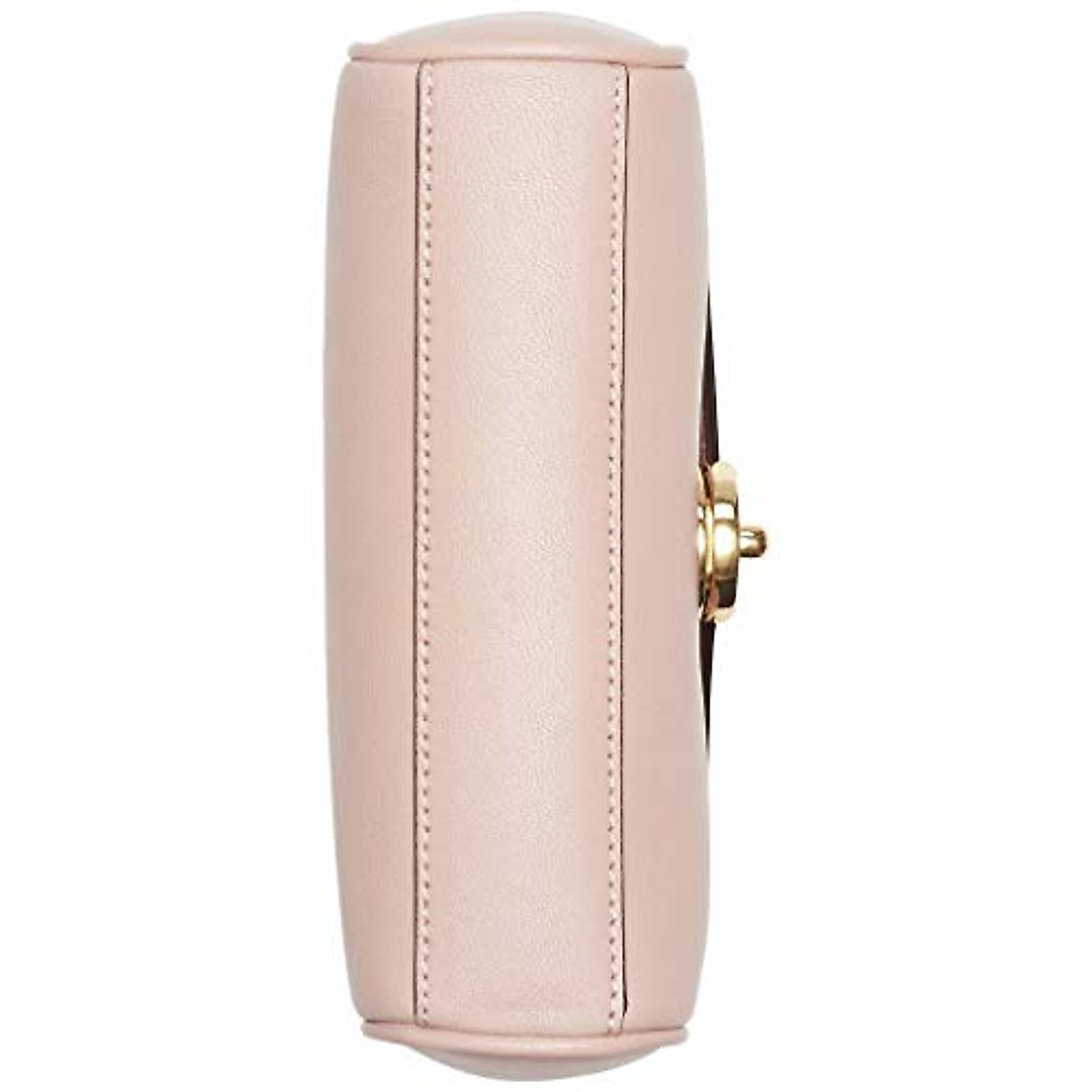 Calvin Klein Soft Lock Lamb Leather Small Convertible Crossbody Shoulder Bag, Pale Rose