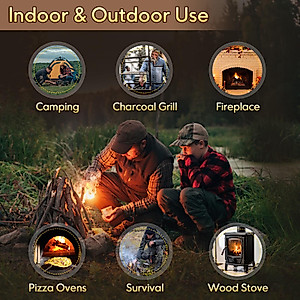 TIFMI Fire Starter - 120 Pcs Fire Starters for Campfires, Fireplace, Grill, Wood & Pellet Stove, Fire Pit, BBQ, Survival, ooni Pizza Ovens, Water Resistant and Odorless Safe for Indoor/Outdoor Use