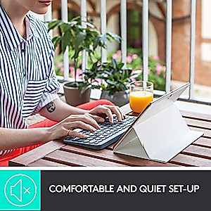 Logitech K380 + M350 Wireless Keyboard and Mouse Combo - Slim Portable Design, Quiet Clicks, Long Battery Life, Bluetooth, Easy-Switch, Windows, Mac, iPadOS, Chrome OS Compatible - Dark Grey