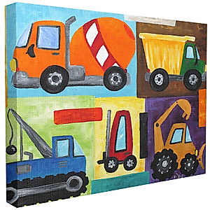 Stupell Industries Construction Trucks Set Canvas Wall Art, 24 x 30, Design by Artist nJoyArt