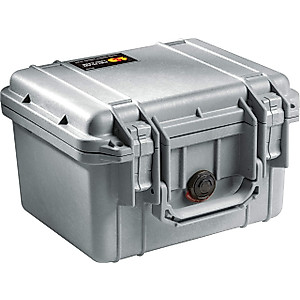 Pelican 1300 Camera Case With Foam (Silver)