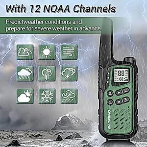 Baofeng MP25 Walkie Talkies Long Range for Adults 22 Channel FRS Walky Talky Rechargeable Handheld Two Way Radios with Flashlight(Not Include Battery)
