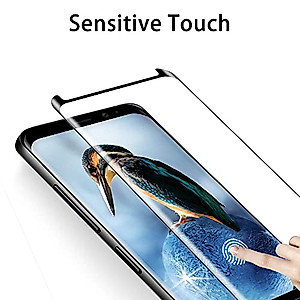 OTAO Galaxy S8 Screen Protector Tempered Glass (2 Pack), 3D Curved Dot Matrix Glass Screen Protector for Samsung Galaxy S 8 with Installation Tray [Case Friendly]